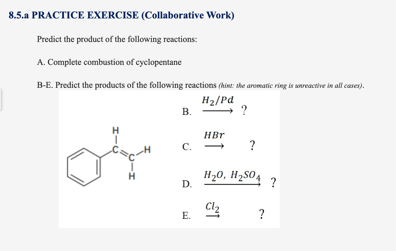 Solved 8.1.a. PRACTICE EXERCISE Draw the structures (a. | Chegg.com