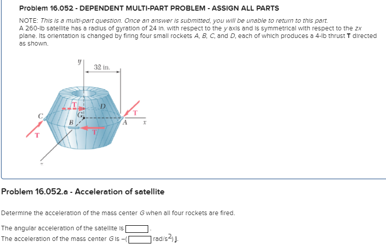 Solved Problem 16.052 - DEPENDENT MULTI-PART PROBLEM - | Chegg.com