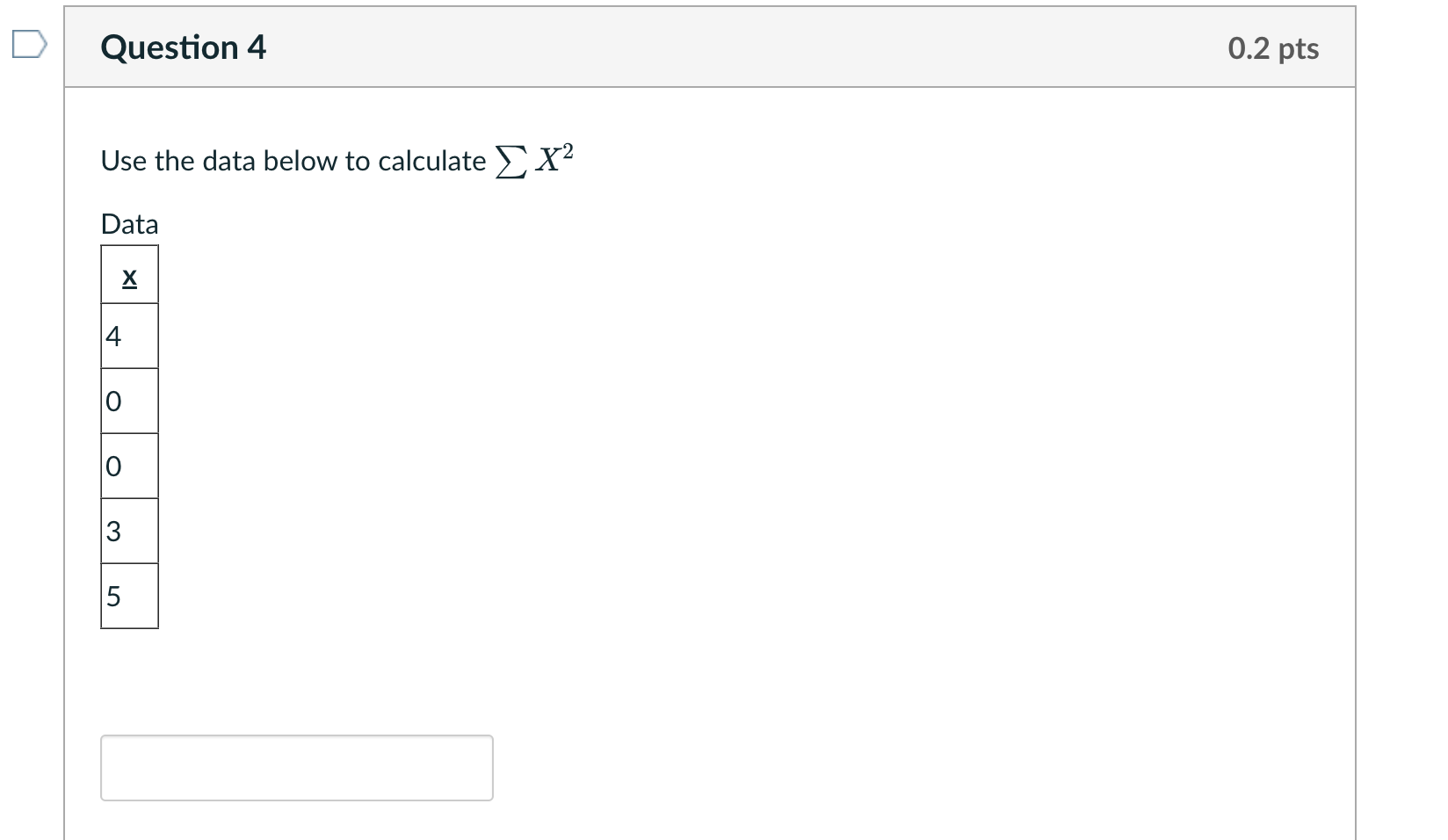 Solved Use the data below to calculate ∑X2Use the data below | Chegg.com