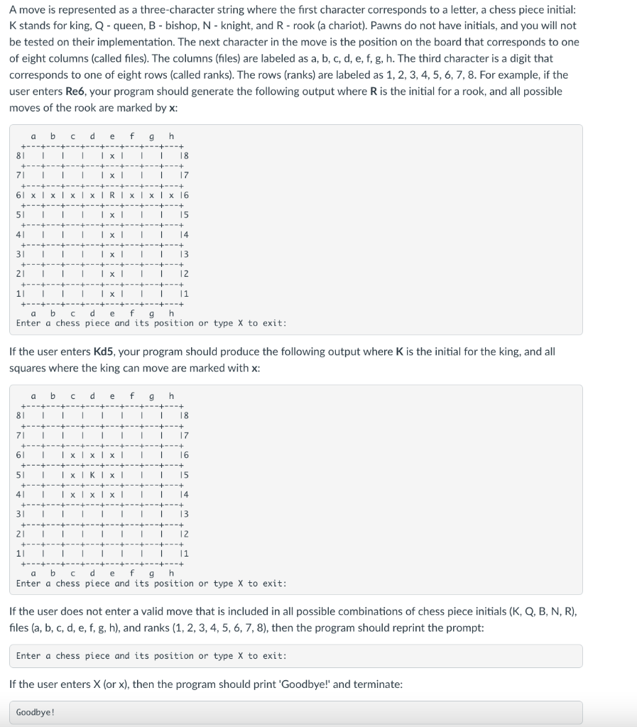Description In this assignment you will write a | Chegg.com