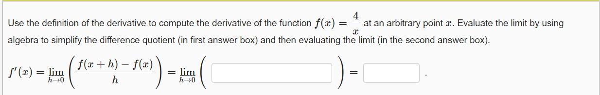 Solved Use the definition of the derivative to compute the | Chegg.com