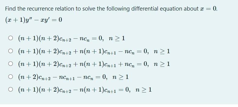 Solved Find the recurrence relation to solve the following | Chegg.com