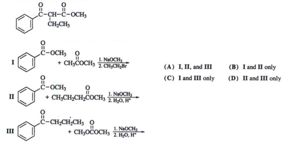 Solved & -CH-C-OCH CH2CH3 -OCH₃ i + CH3COCH 1. NaOCH 2. | Chegg.com