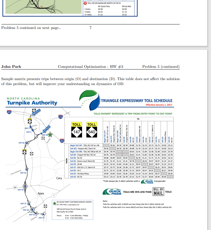 Solved Opened Dec. 8, 2011, Triangle Expressway serves | Chegg.com