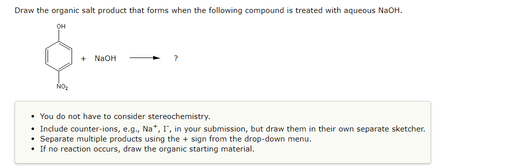 Solved Draw the organic salt product that forms when the | Chegg.com