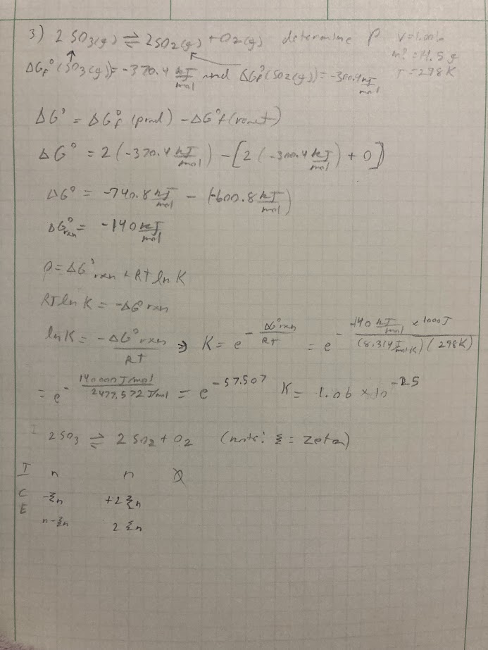 Solved I've tried to start the problem, I'm in Pchem, but I | Chegg.com