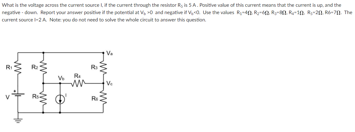 Solved What is the voltage across the current source I, if | Chegg.com