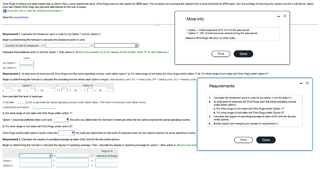 Solved Chris Rugs is holding a 2-week carpet sale at Jake's | Chegg.com