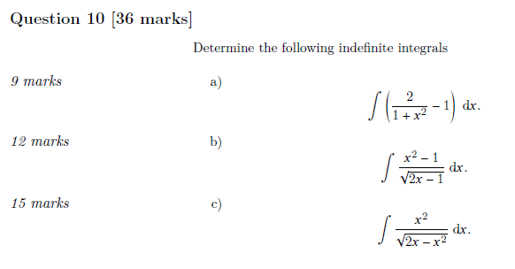 Solved Determine the following indefinite integral. Only | Chegg.com