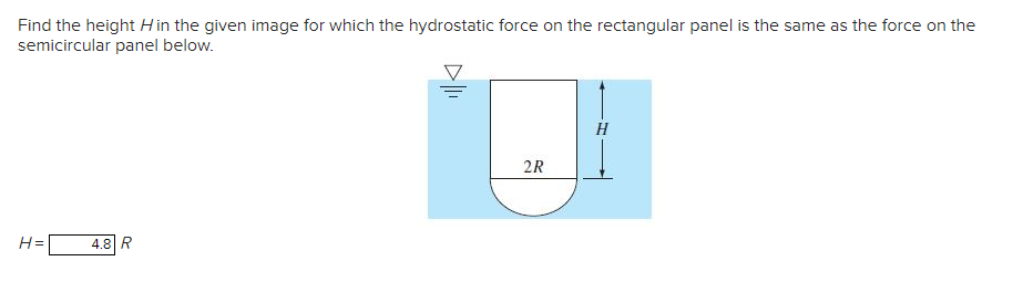 Solved Find the height H in the given image for which the | Chegg.com