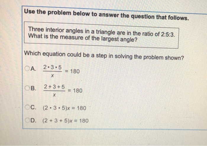 Solved Use the problem below to answer the question that | Chegg.com