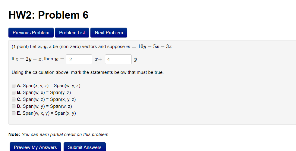 Solved HW2: Problem 6 Previous Problem Problem List Next | Chegg.com Solved HW2: Problem 6 Previous Problem Problem List Next | Chegg.com
