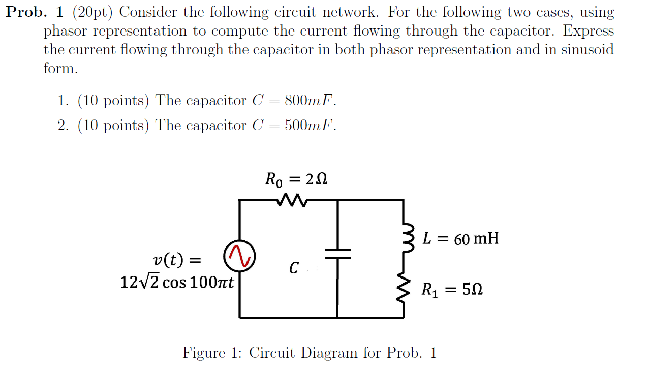 Solved Prob. 1 (20pt) Consider the following circuit | Chegg.com Solved Prob. 1 (20pt) Consider the following circuit | Chegg.com