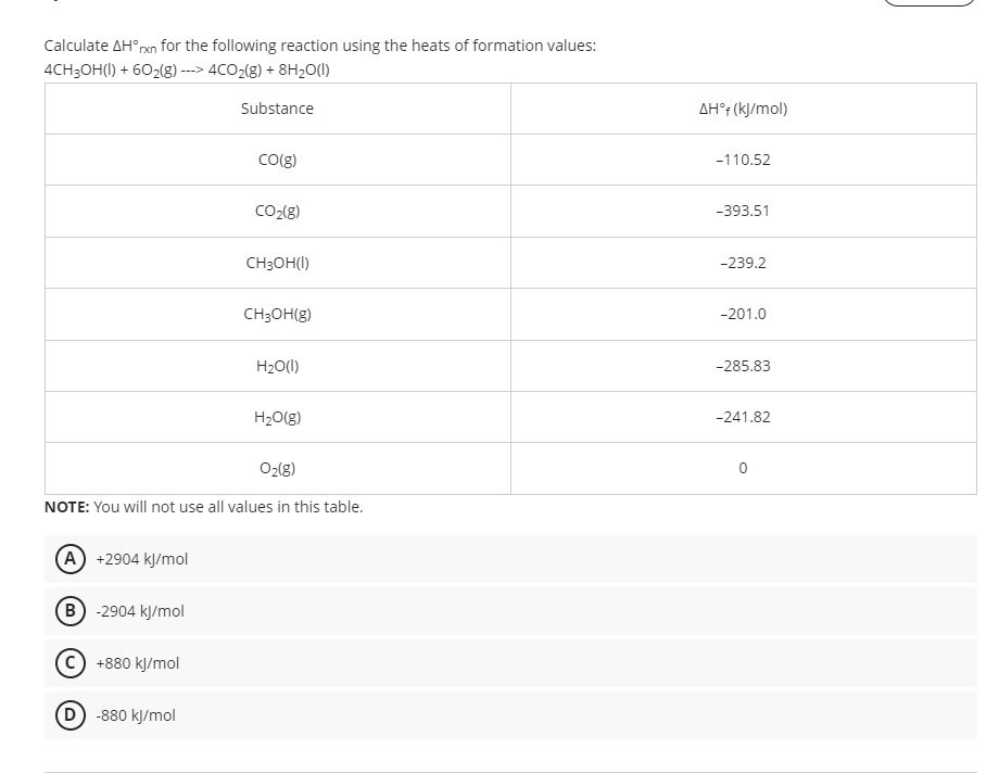 Solved Calculate ΔH°?rxn ﻿for the following reaction using | Chegg.com