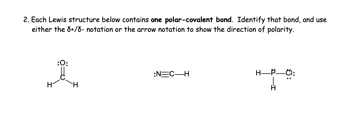 Solved 2. Each Lewis structure below contains one | Chegg.com
