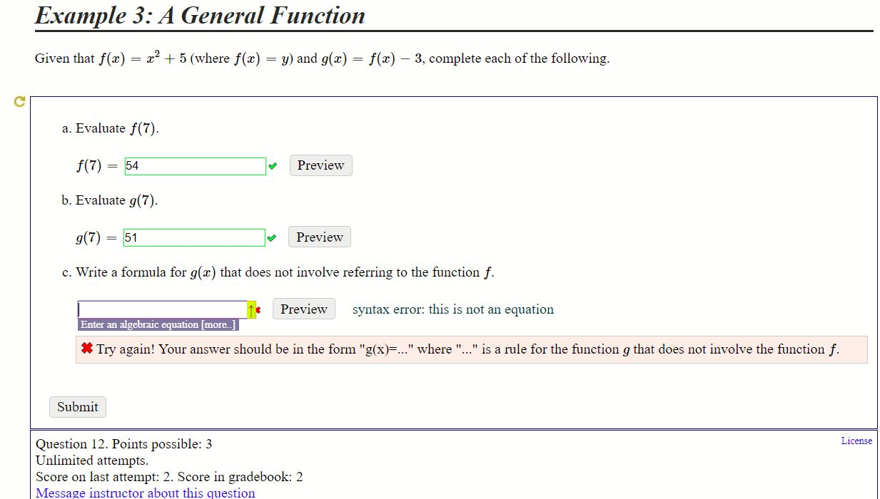 Solved Example 3: A General Function Given that f(x) x2 + 5 | Chegg.com