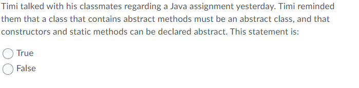 Solved In your presentation at the Java class you are | Chegg.com