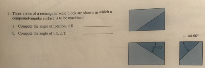 Solved 3. Three views of a rectangular solid block are shown | Chegg.com