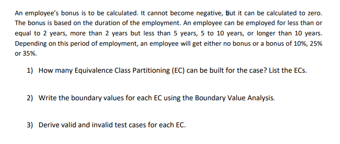 Solved An employee's bonus is to be calculated. It cannot | Chegg.com Solved An employee's bonus is to be calculated. It cannot | Chegg.com