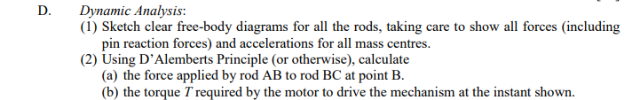Aim: To conduct a full kinematic analysis and | Chegg.com