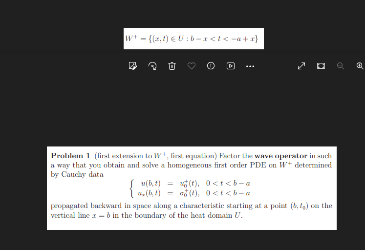 Solved Problem 1 (first extension to W+, ﻿first equation) | Chegg.com