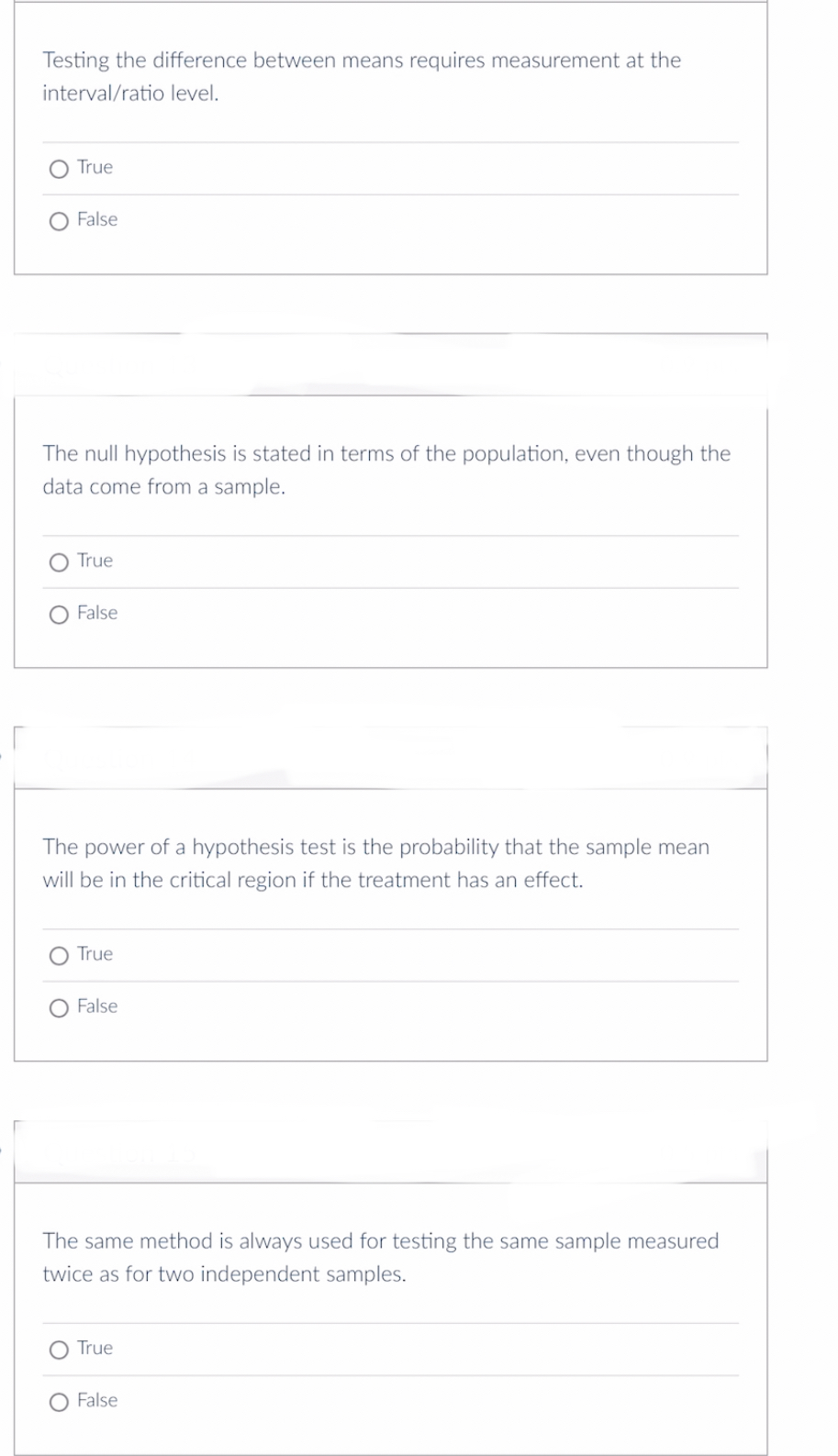 Solved Testing the difference between means requires | Chegg.com
