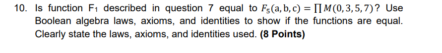 0. Is function F1 described in question 7 equal to | Chegg.com