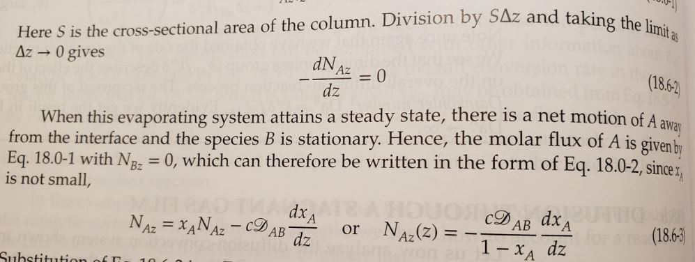 Solved .1 Diffusion through a stagnant film-alternate | Chegg.com