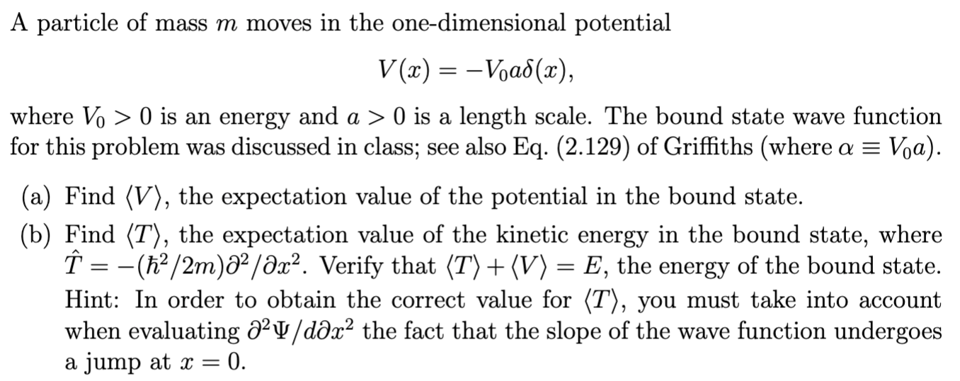 [solved] A Particle Of Mass M Moves In The One Dime