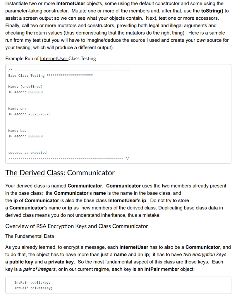 Using Inheritance Application: Encryption Keys 0534 | Chegg.com