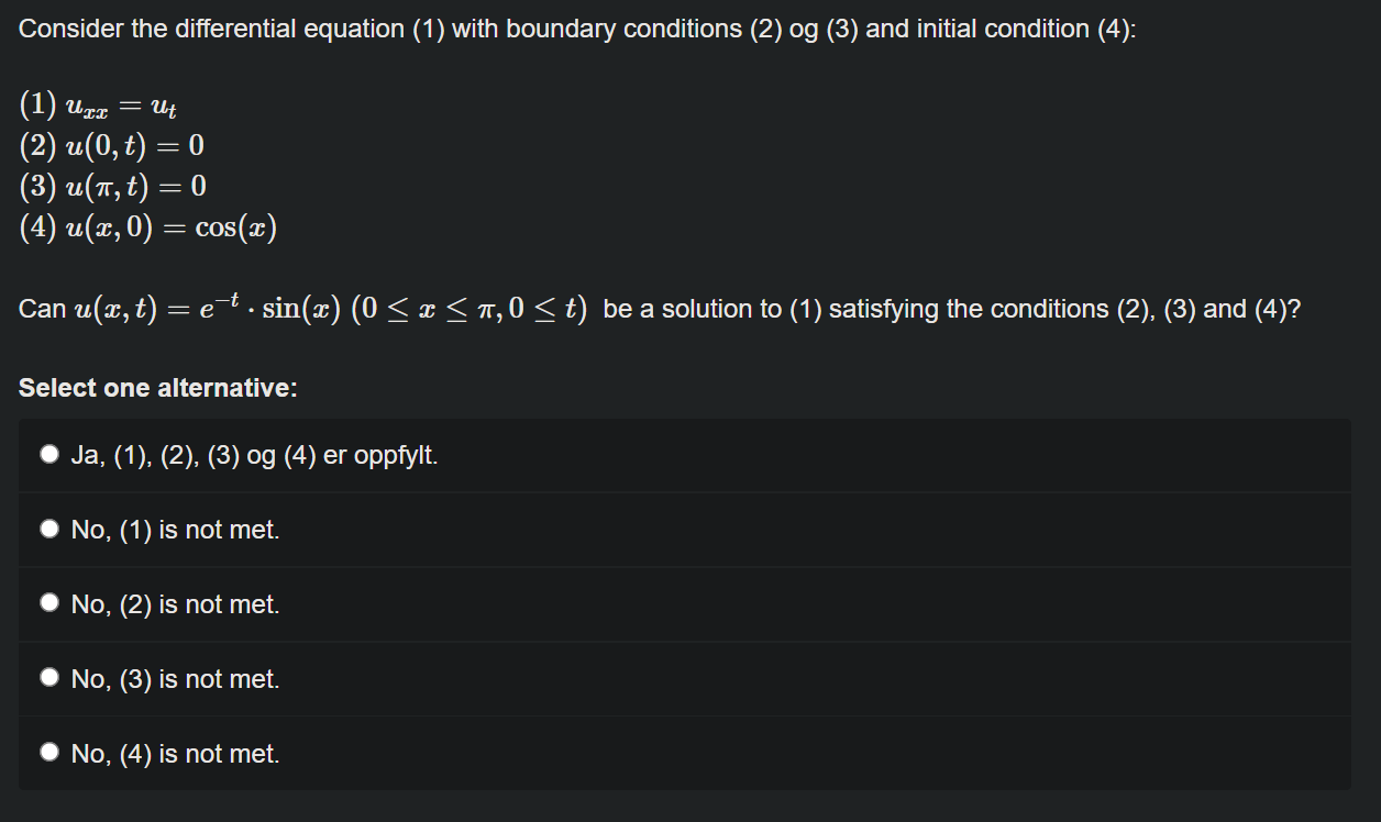 Solved Consider the differential equation (1) with boundary | Chegg.com
