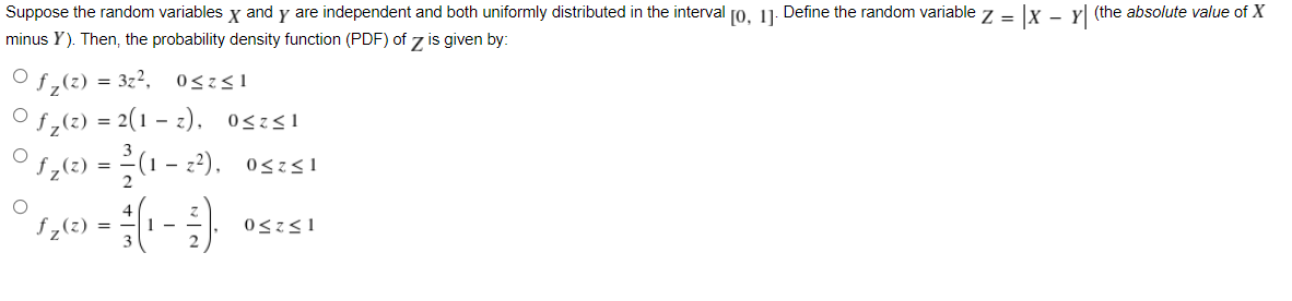 Solved Suppose the random variables y and y are independent | Chegg.com