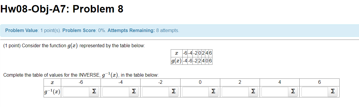 Solved Hw08 Obj A7 Problem 8 Problem Value 1 Points 