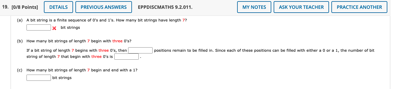Solved 19. [0/8 Points] DETAILS PREVIOUS ANSWERS | Chegg.com