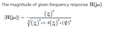 Solved The magnitude of given frequency response H(jω) | Chegg.com