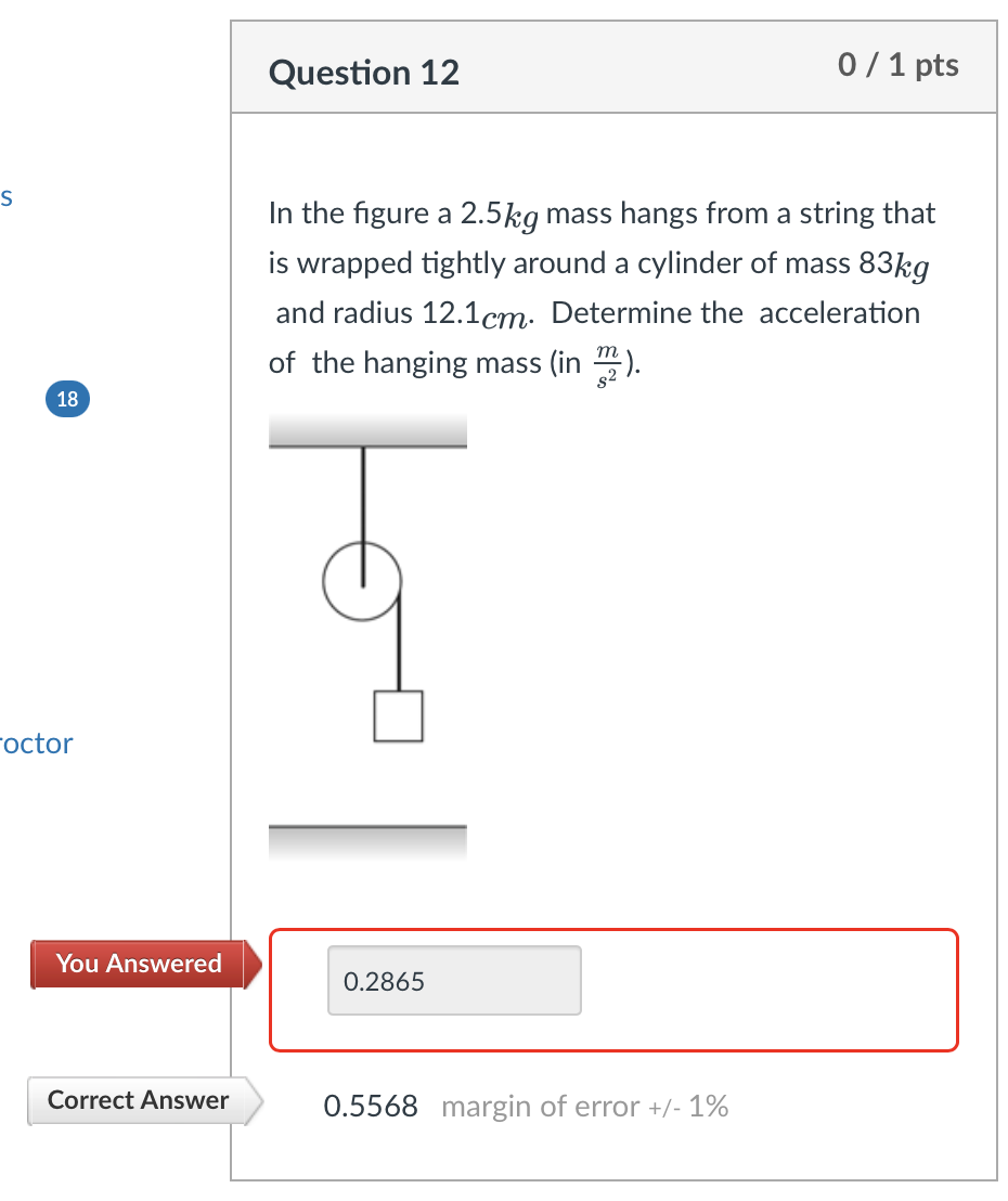 Solved In the figure a 2.5kg mass hangs from a string that | Chegg.com