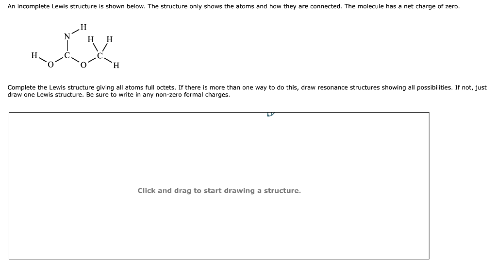 Solved An incomplete Lewis structure is shown below. The | Chegg.com