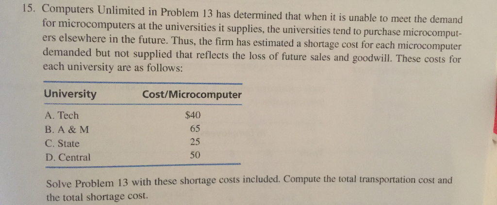 Solved Problem 13 * Chapter 6 (USE EXCEL QM TO | Chegg.com
