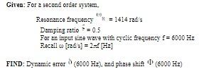 Solved Given: For 2 second order system, Resonance frequency | Chegg.com