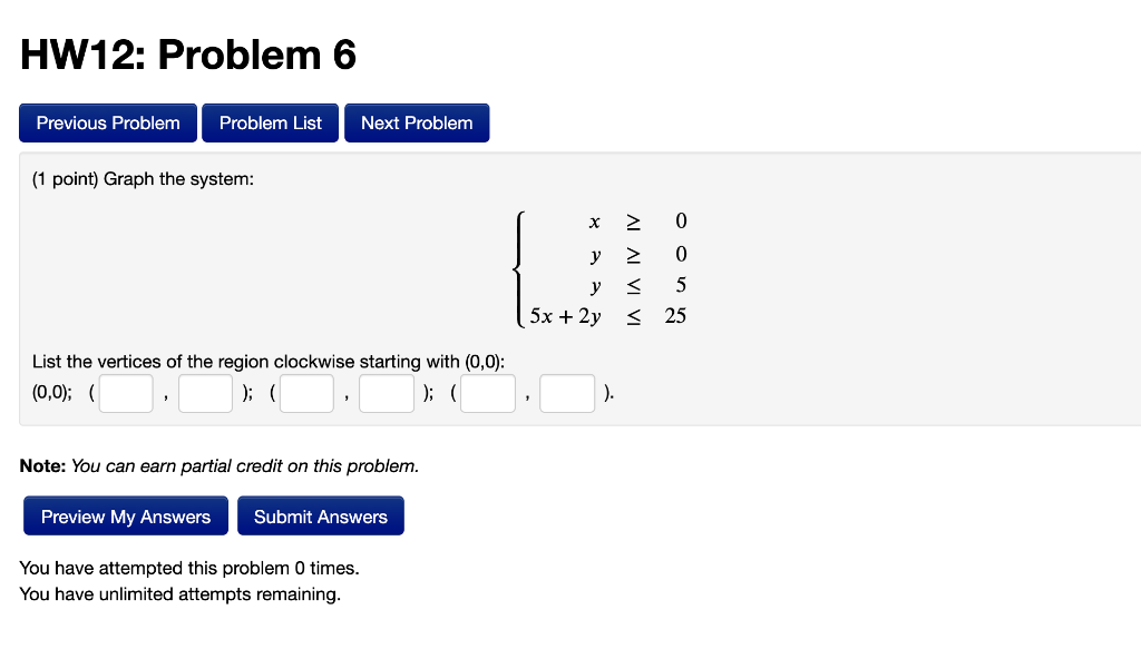 Solved HW12: Problem 6 Previous Problem Problem List Next | Chegg.com
