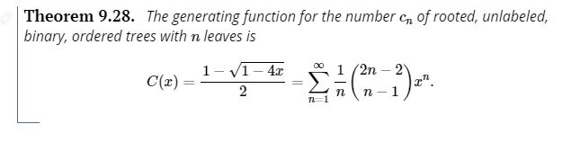Theorem 9.28. The generating function for the number | Chegg.com