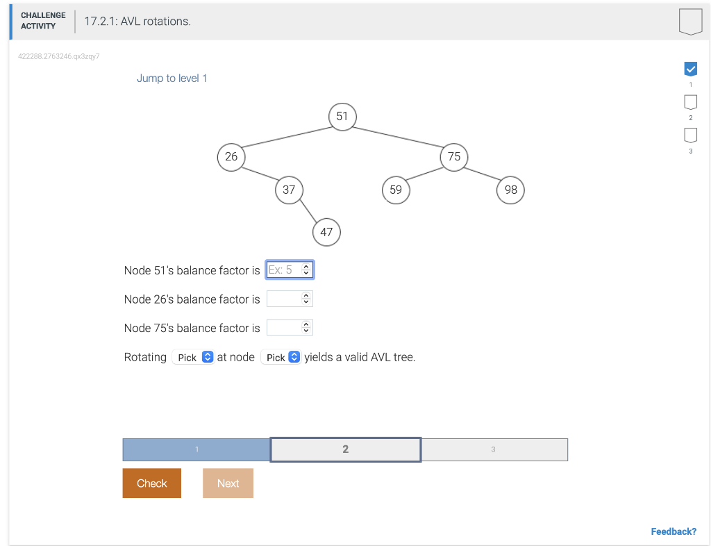 Solved Jump to level 1 Node 51's balance factor is Node 26's | Chegg.com