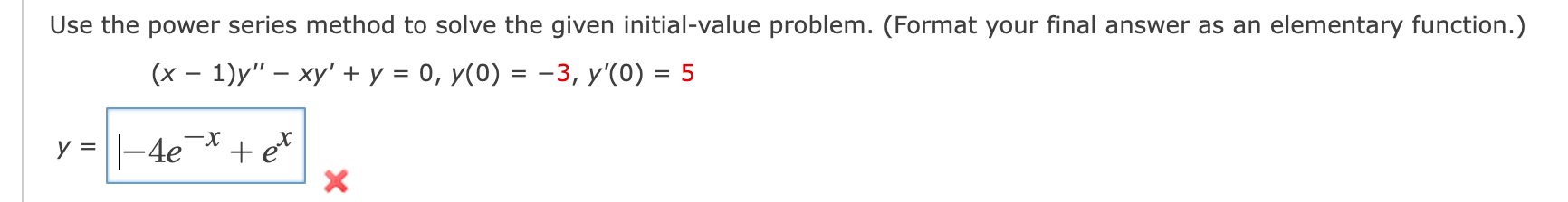 Solved Use the power series method to solve the given | Chegg.com