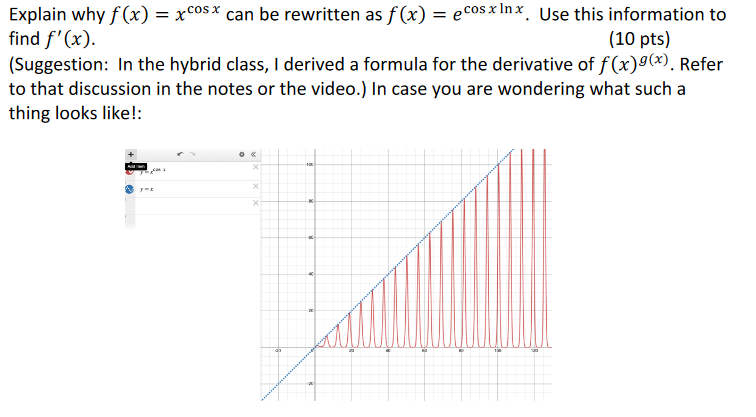 Solved Explain why f(x)=xcosx can be rewritten as | Chegg.com
