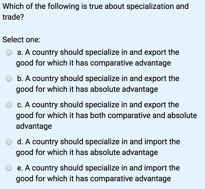 Solved Which of the following is true about specialization | Chegg.com
