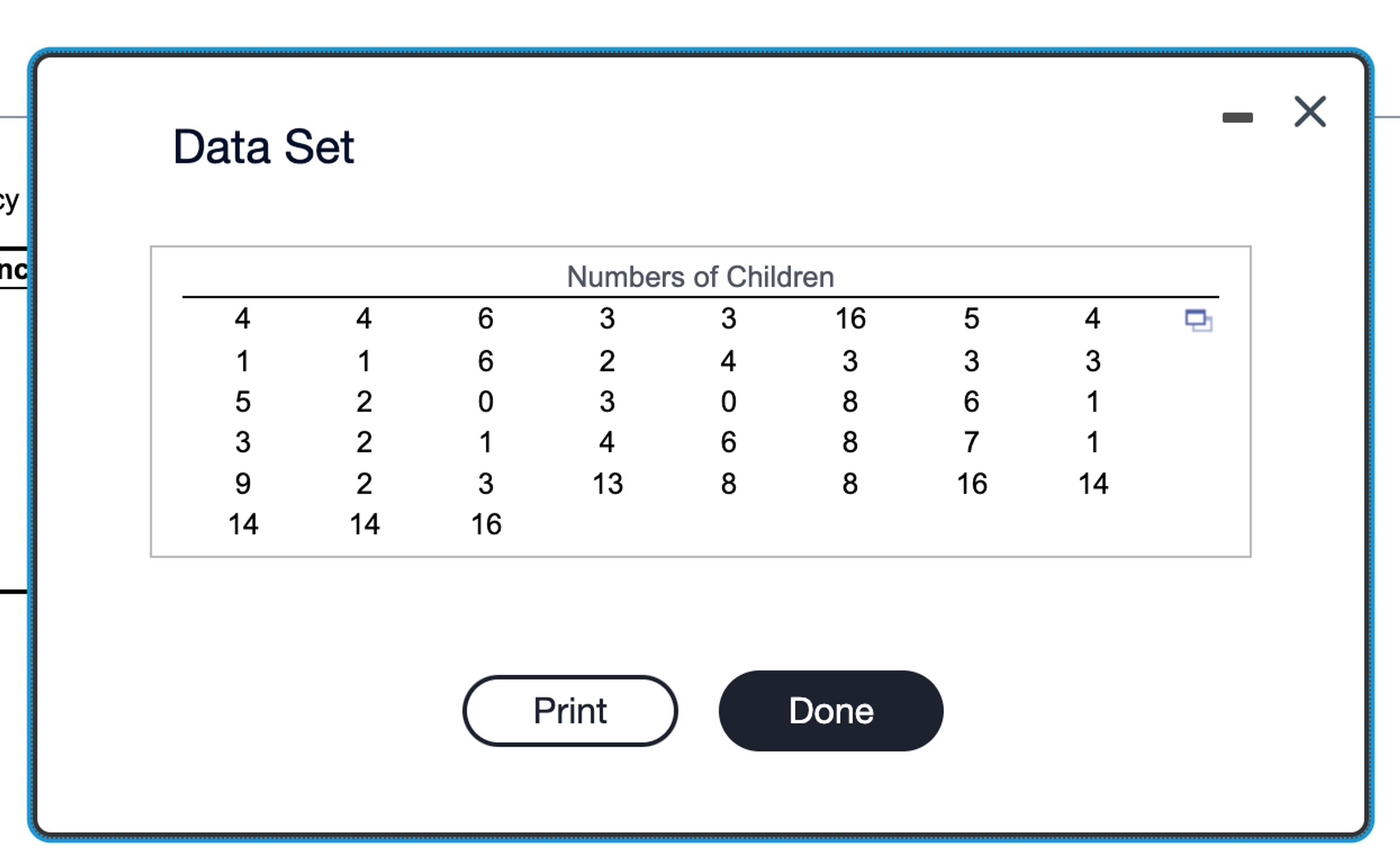 Solved Data Set The accompanying data set lists the numbers | Chegg.com