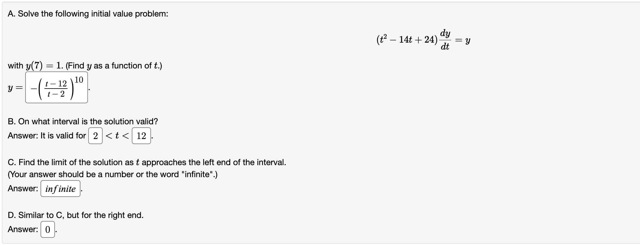 Solved A. Solve the following initial value problem: | Chegg.com