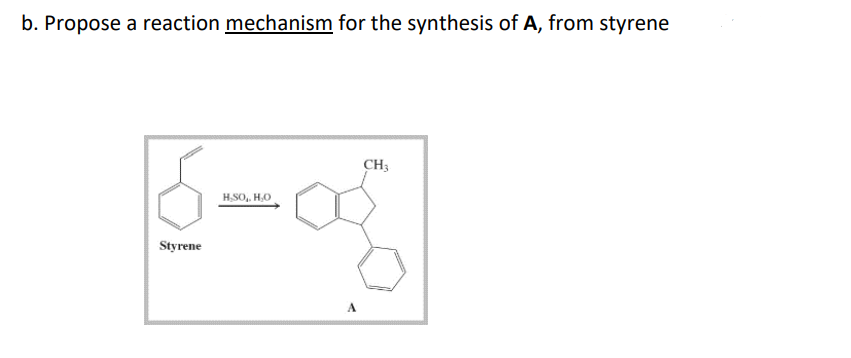 Solved b. Propose a reaction mechanism for the synthesis of | Chegg.com