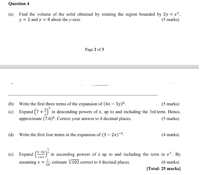 Solved help(b) ﻿Write the first three terms of the expansion | Chegg.com