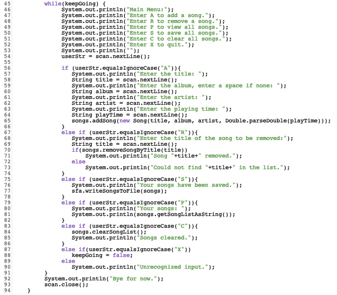 User library of favorite songs in form of list | Chegg.com